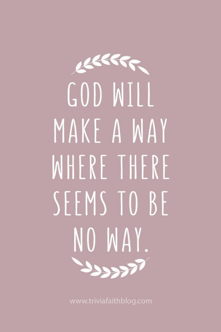 20 God Will Make A Way Bible Verses