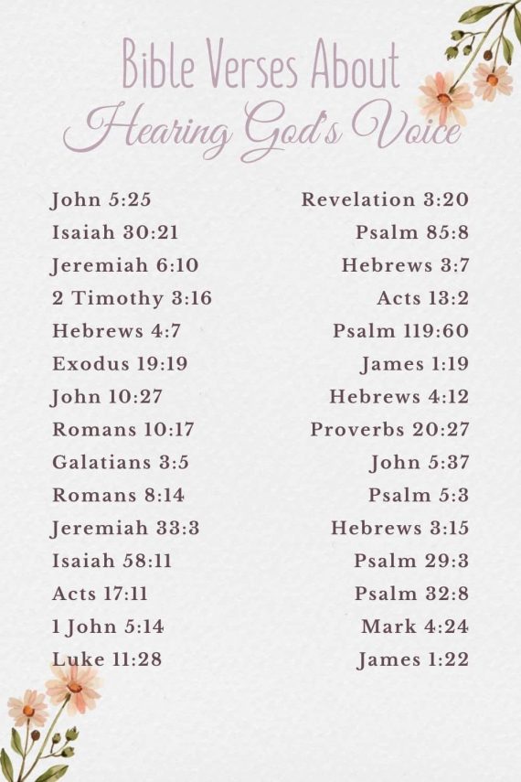 45 Bible Verses About Hearing God's Voice