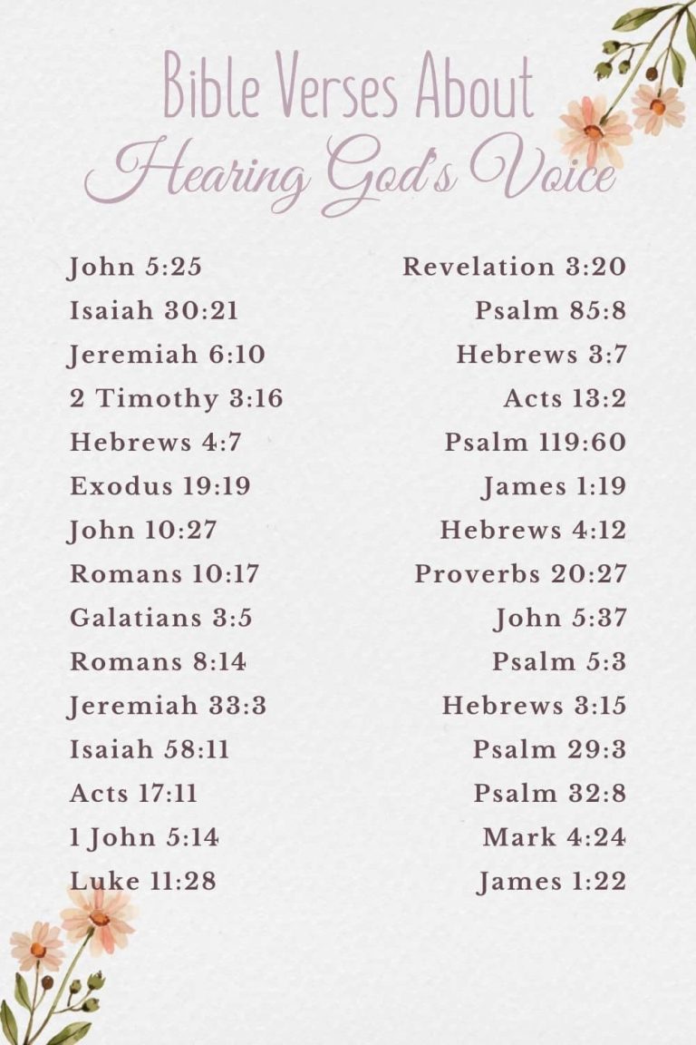 45 Bible Verses About Hearing God's Voice