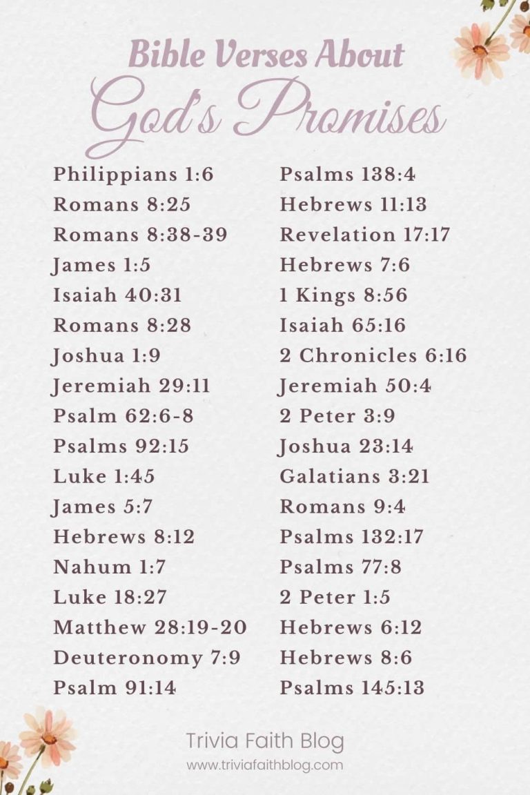 80 Promising Bible Verses On God's Promises KJV