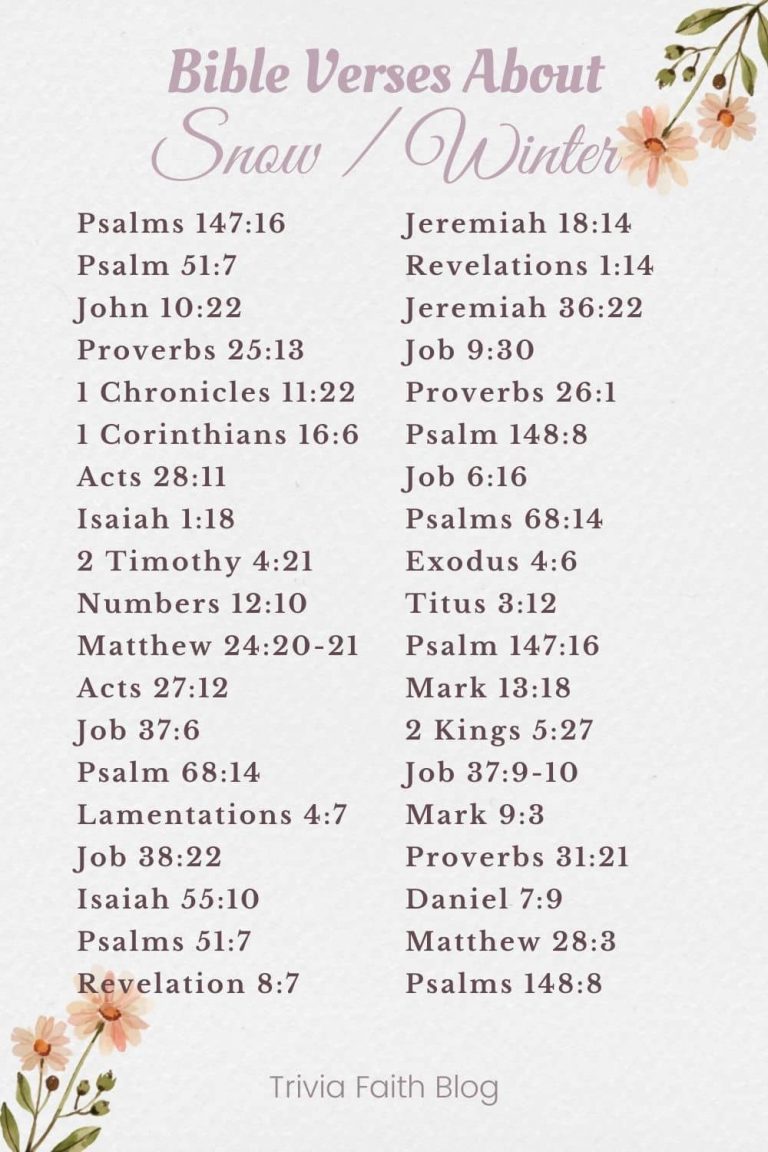 40 Interesting Bible Verses About Snow KJV