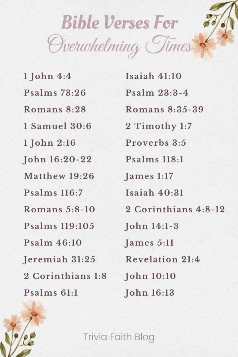 40 Uplifting Bible Verses For Overwhelming Times KJV