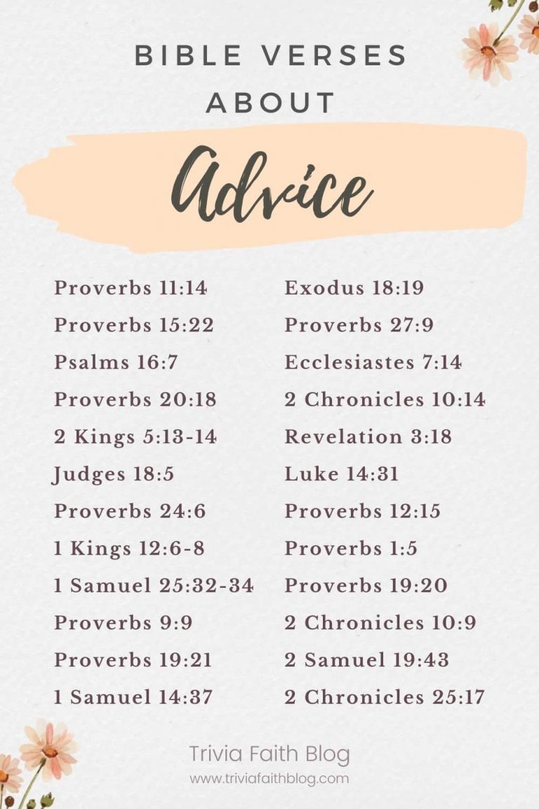25 Inspiring Bible Verses About Advice KJV