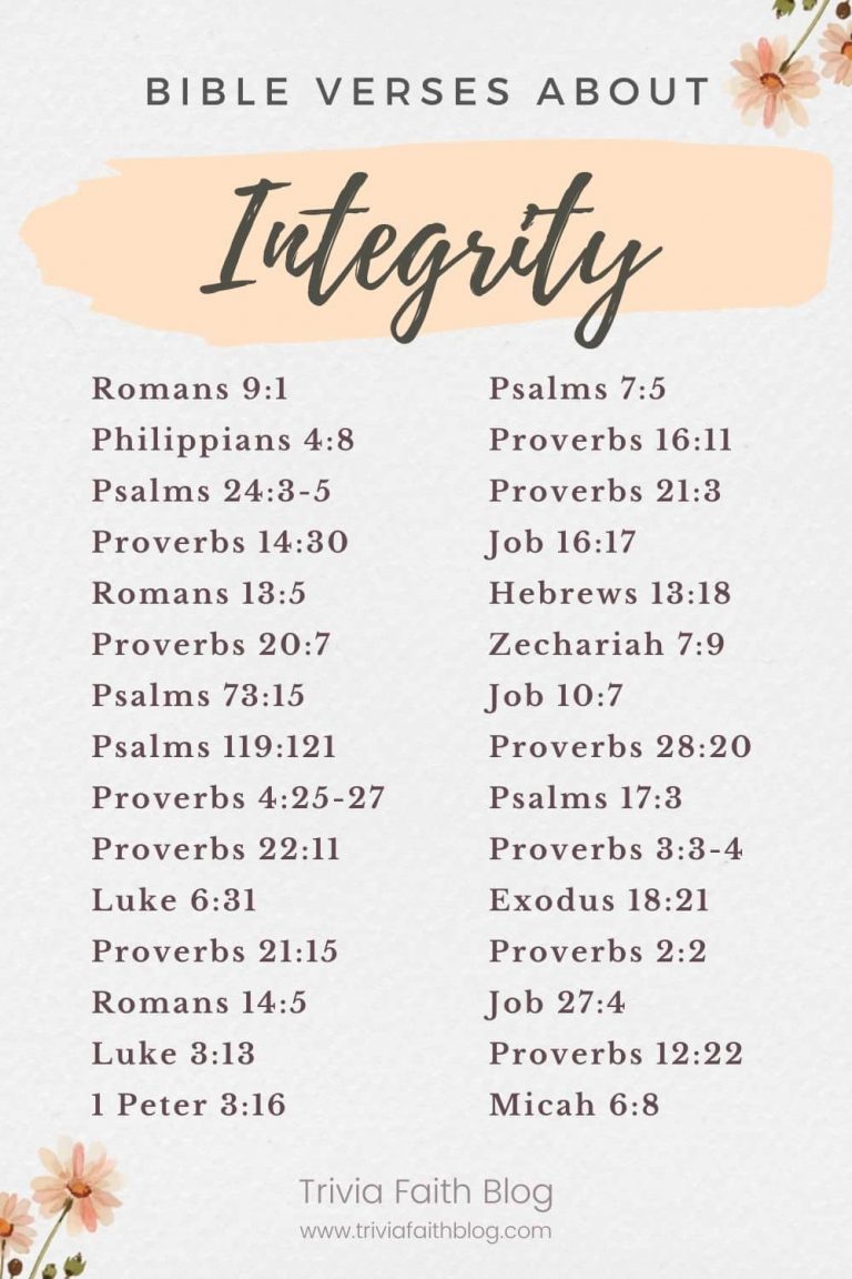 60 Powerful Bible Verses About Integrity KJV