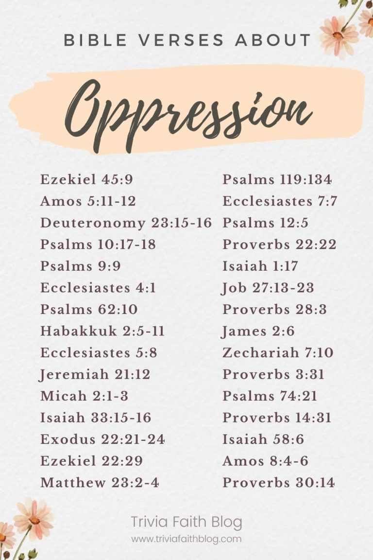27 Bible Verses About Oppression KJV