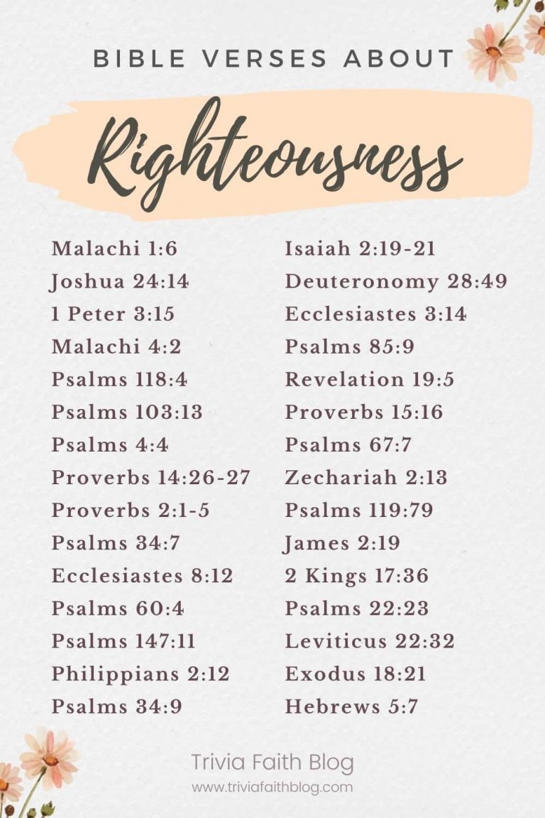 70 Powerful Bible Verses About Righteousness KJV
