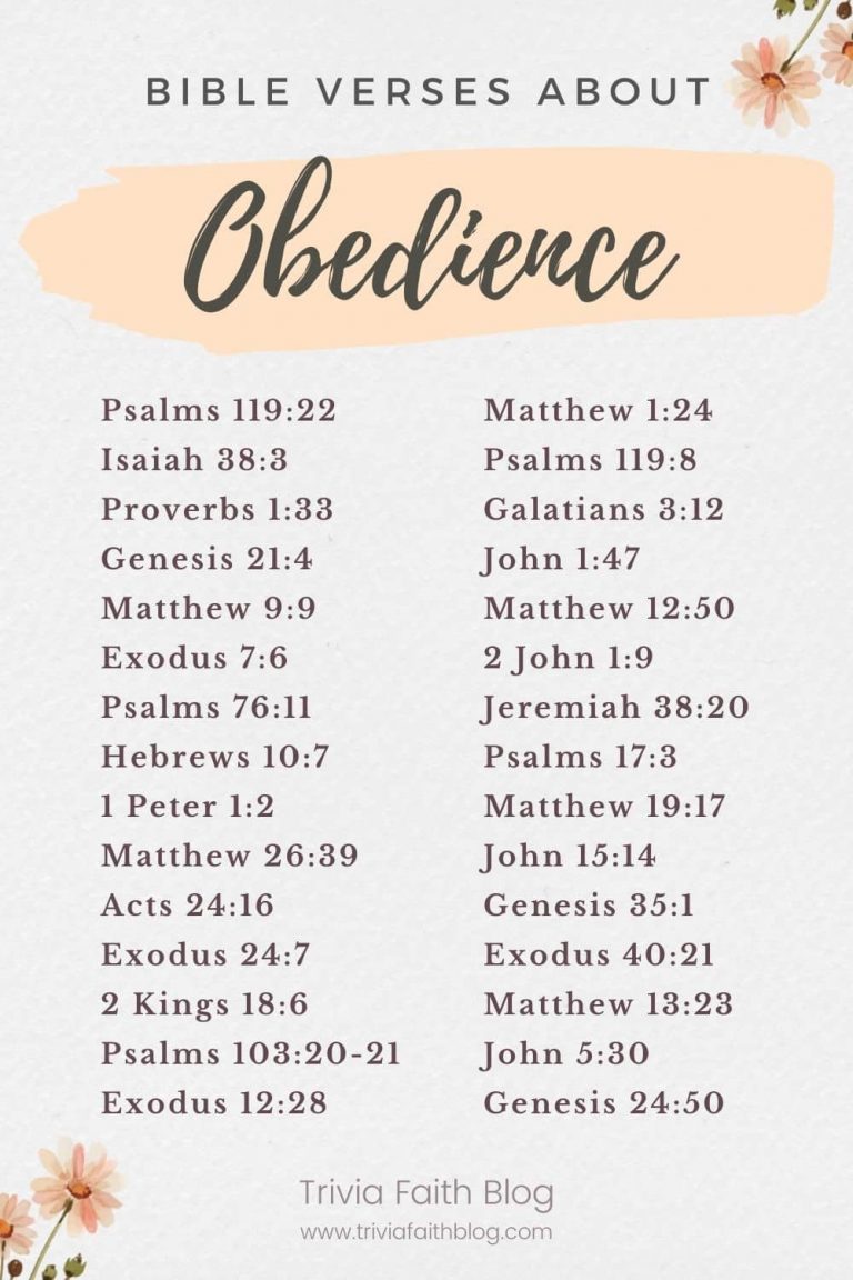 165 Powerful Bible Verses About Obedience KJV