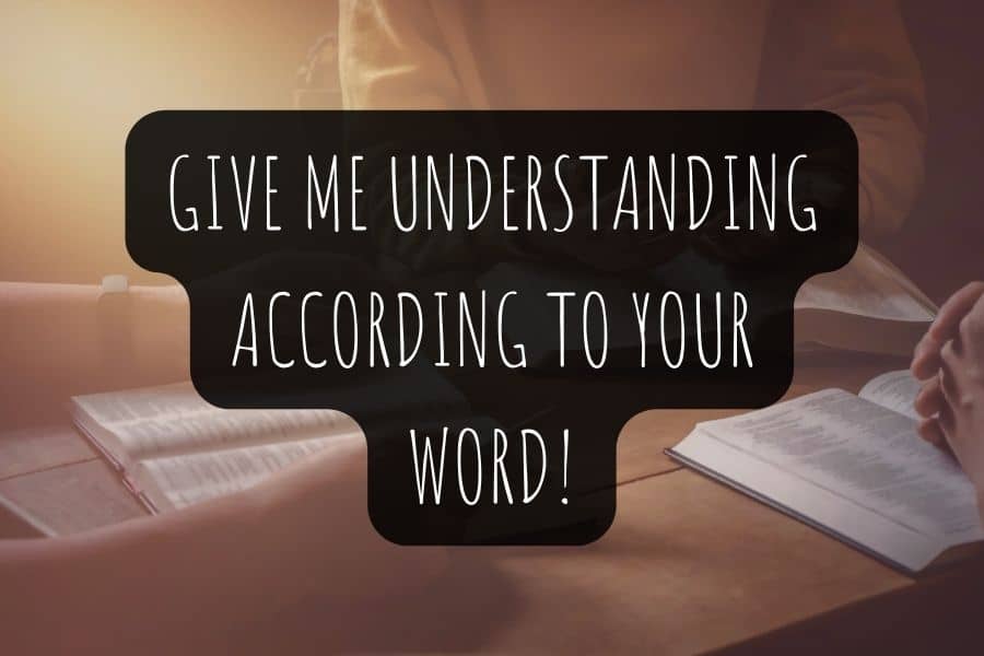 Give Me Understanding According to Your Word - Psalm 119:169