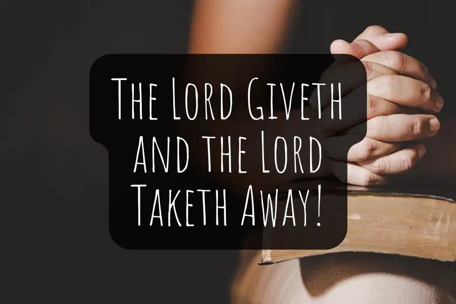 The Lord Giveth and the Lord Taketh Away - Job 1:21